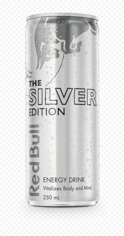 HD Cold Red Bull Silver Edition Can PNG | Citypng