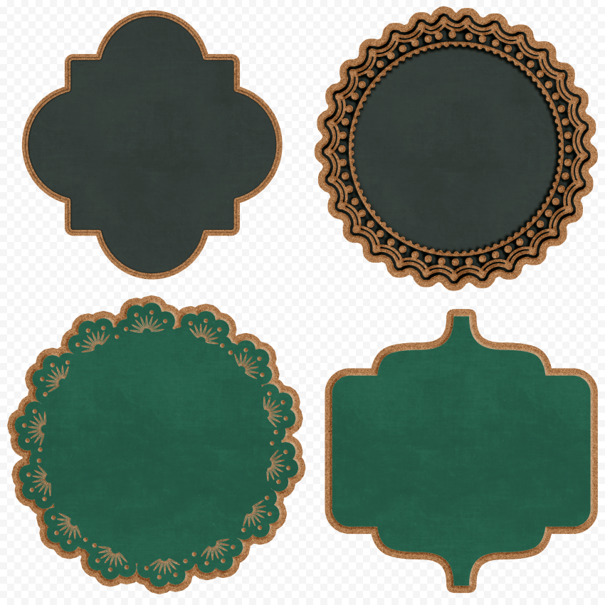 HD Collection Of Green Chalkboard Labels Shapes PNG | Citypng