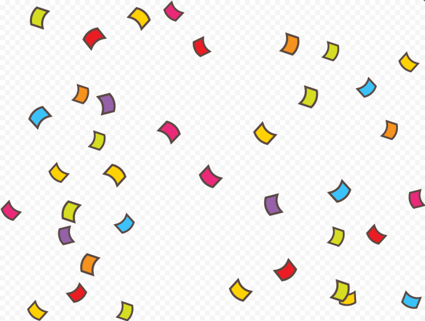 HD Colorful Paper Confetti Clipart PNG | Citypng