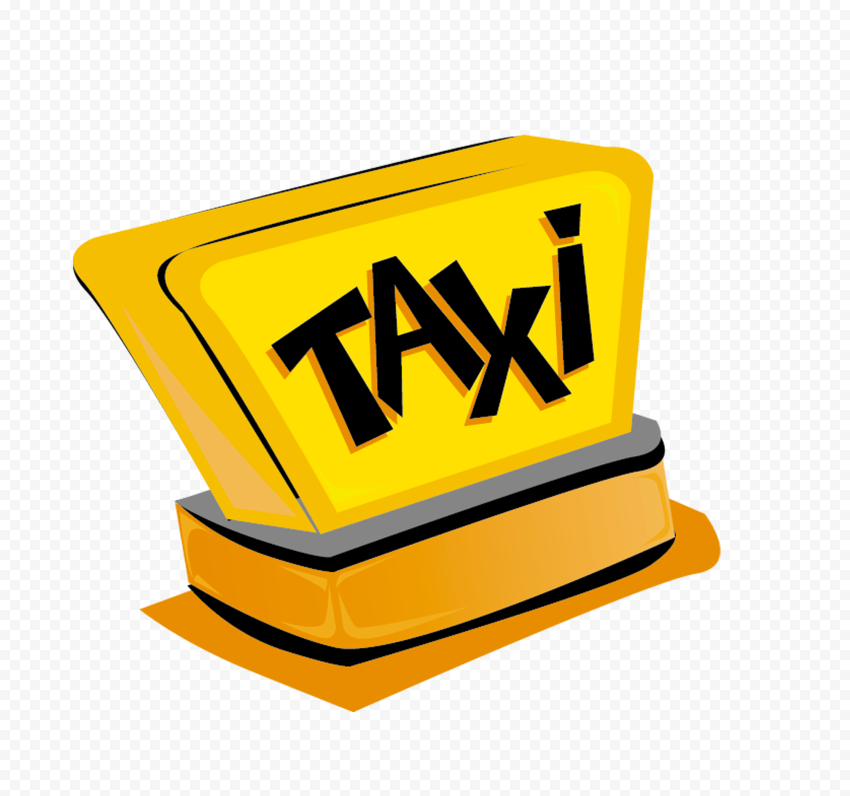 HD Comic Cartoon Taxi Logo Sign PNG | Citypng