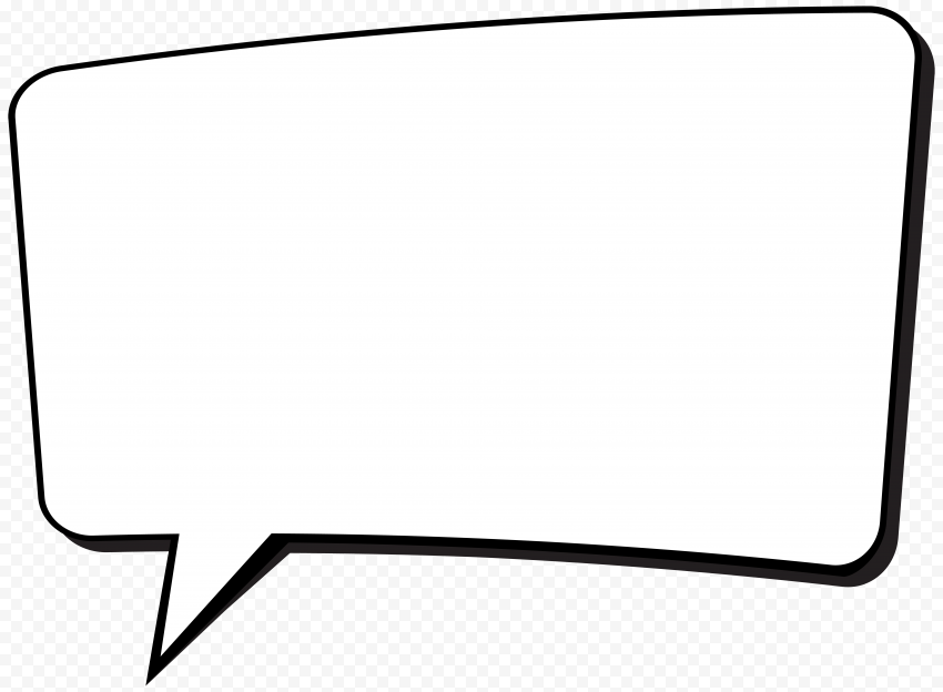 HD Comics Speech Black & White Bubble PNG | Citypng