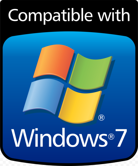HD Compatible With Windows 7 Sticker Logo PNG | Citypng