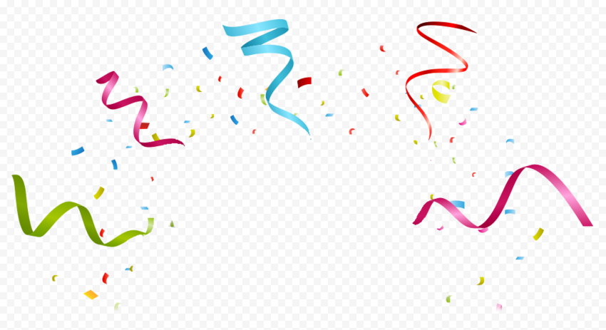 HD Confetti Party Paper Ribbon PNG | Citypng