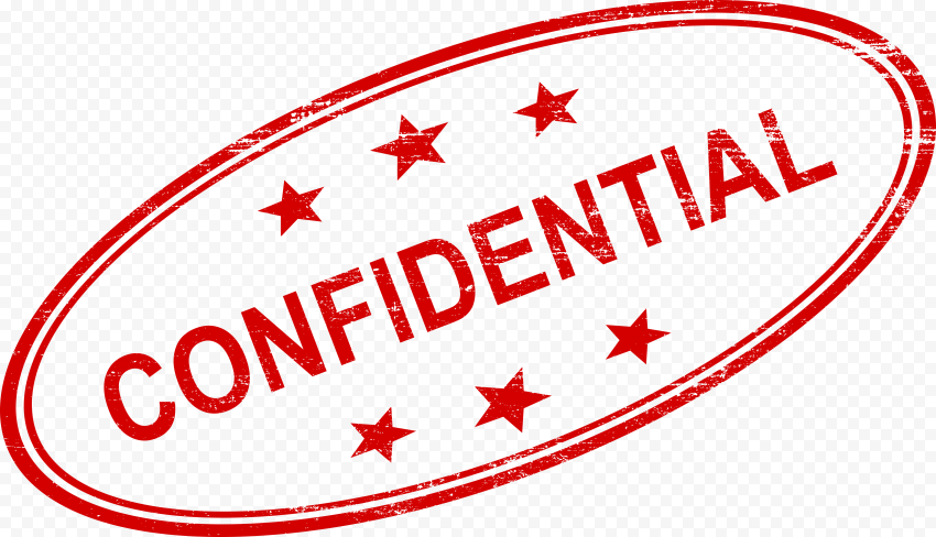 HD Confidential Oval Red Stamp PNG | Citypng