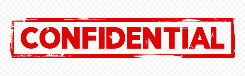 HD Confidential Rectangle Red Stamp PNG | Citypng