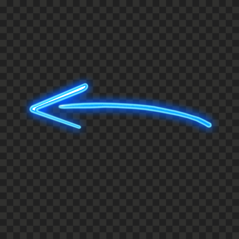HD Blue Neon Arrow Turn Direction Left Icon PNG | Citypng