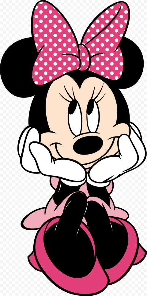 HD Cute Minnie Mouse Sitting Down PNG | Citypng
