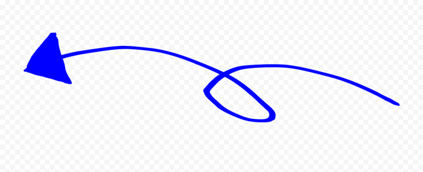 HD Dark Blue Line Art Drawn Arrow Pointing Left PNG | Citypng