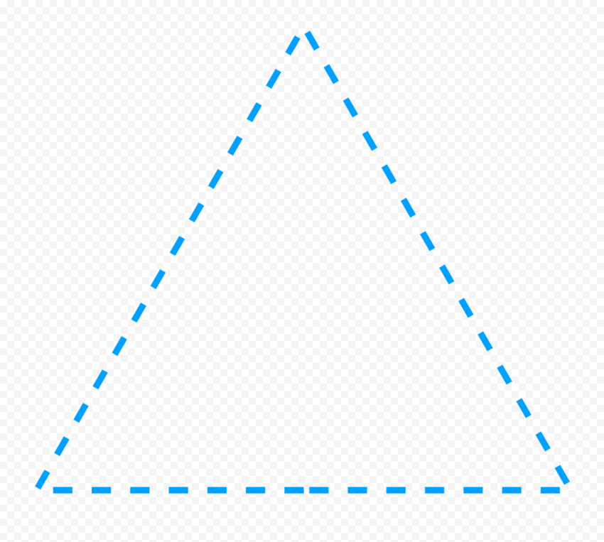 HD Dashed Line Blue Triangle PNG | Citypng