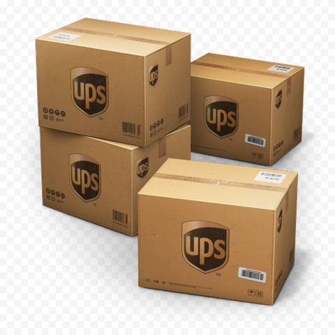 HD Delivery UPS Cardboards Boxes Packages PNG | Citypng