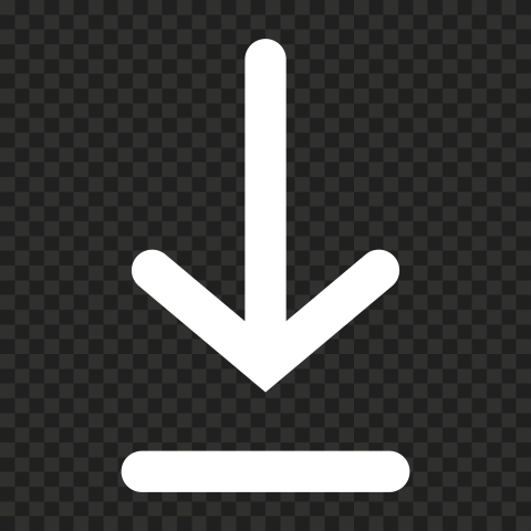 HD Download Down Arrow White Symbol Sign Icon PNG | Citypng
