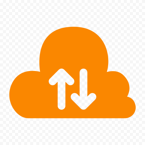 HD Download Upload Cloud Orange Icon Transparent PNG | Citypng