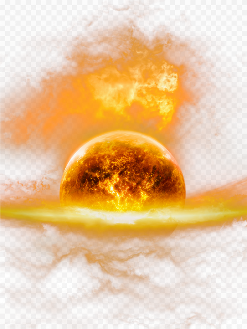 HD Earth Planet On Fire PNG | Citypng