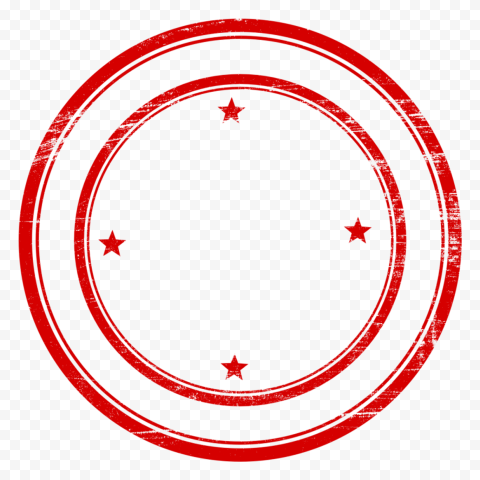 HD Empty Round Stamp With Stars PNG | Citypng