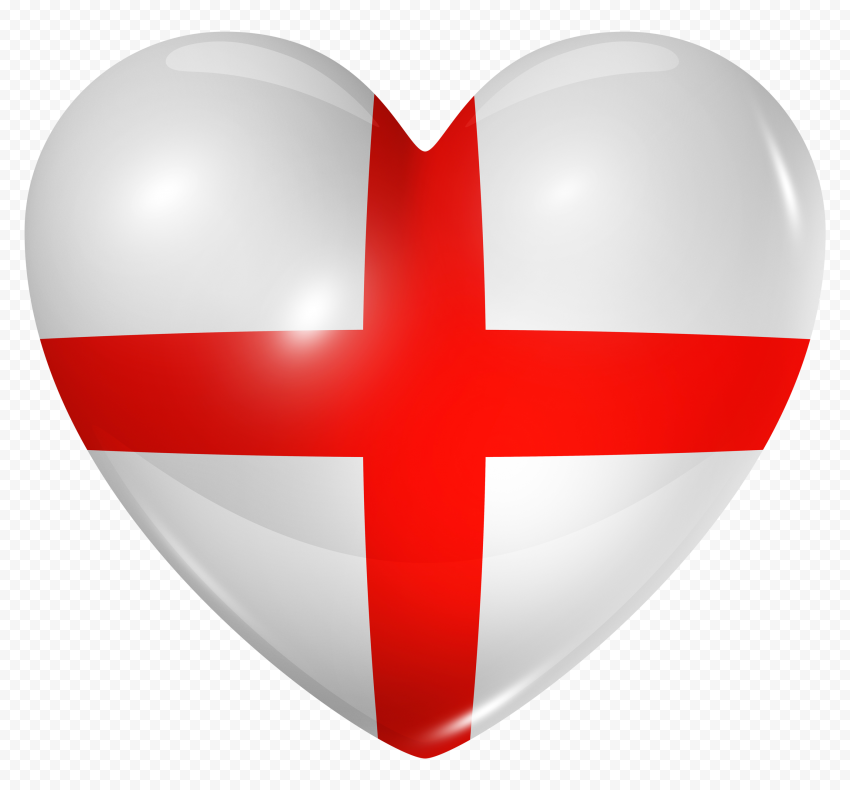 HD England Flag Heart Shape PNG | Citypng