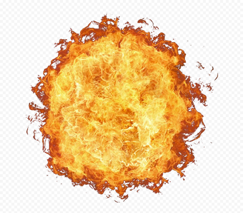 HD Explosion Ball Of Fire Circle Flame PNG | Citypng