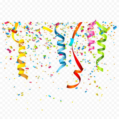 HD Falling Confetti Party Paper Ribbon PNG | Citypng