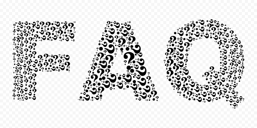 HD FAQ Black Word Typography Transparent PNG | Citypng