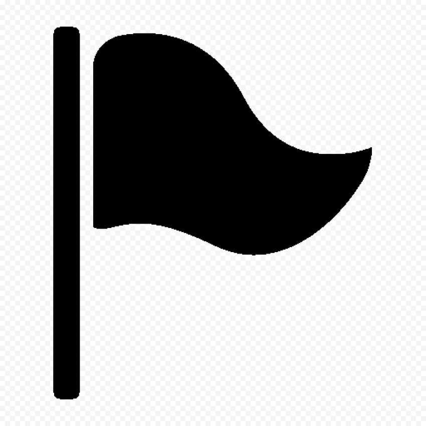 HD Flag Black Icon Transparent Background | Citypng