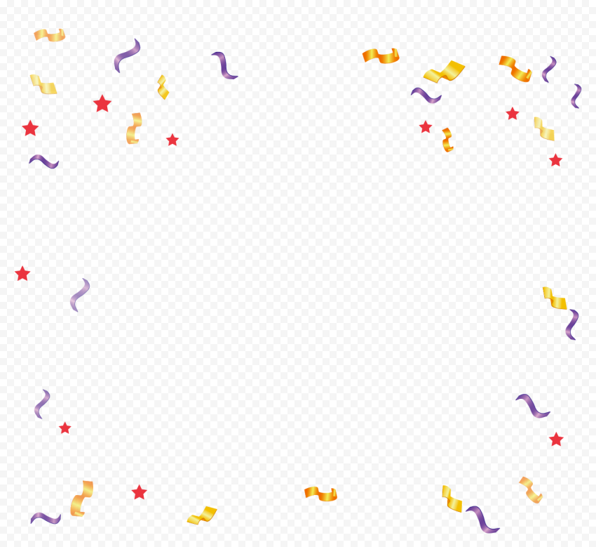 HD Floating Party Confetti Frame PNG | Citypng