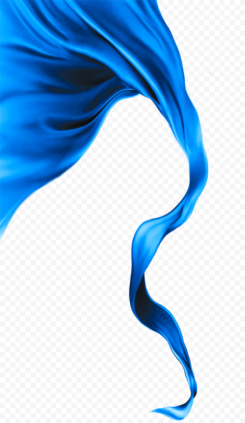 HD Flying Textile Blue Ribbon Silk PNG | Citypng