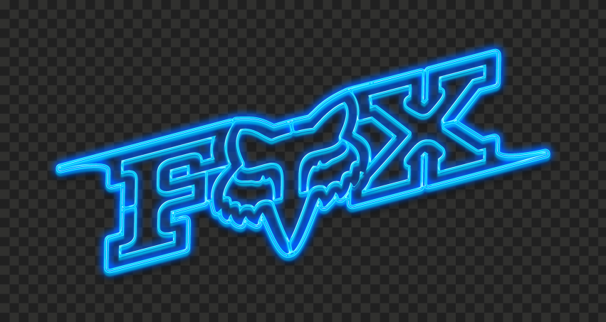 HD Fox Racing Blue Neon Logo Transparent Background | Citypng