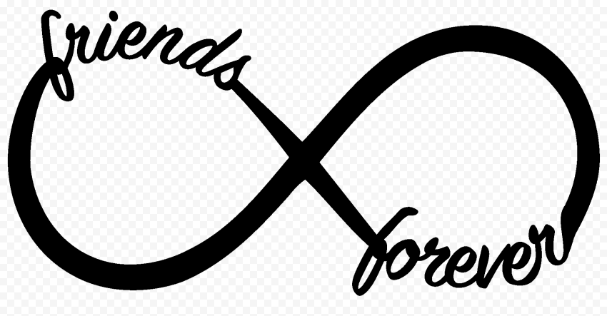 HD Friends Forever Black Infinity Sign Symbol Transparent Background ...