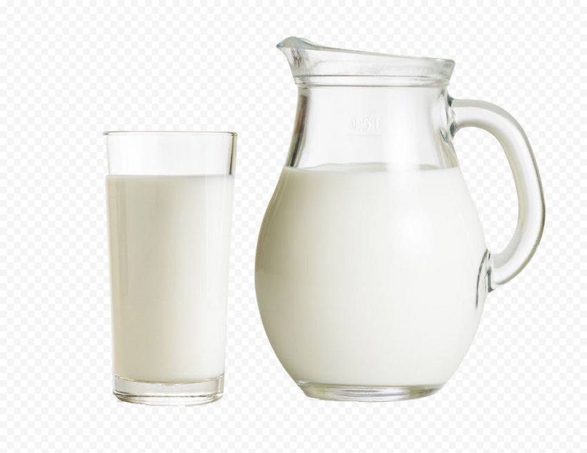 HD Glass And Pitcher Milk PNG | Citypng