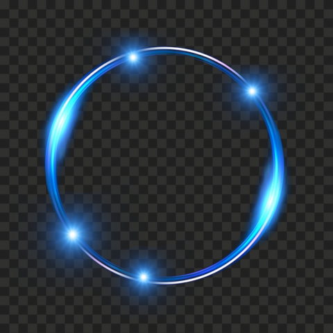 HD Glowing Blue Light Circle Ring PNG | Citypng