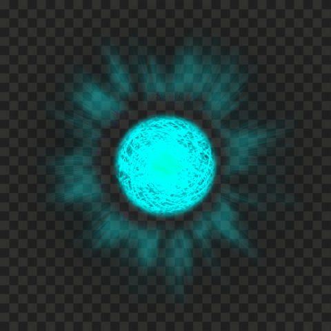 HD Glowing Blue Turquoise Ball Effect Transparent PNG | Citypng