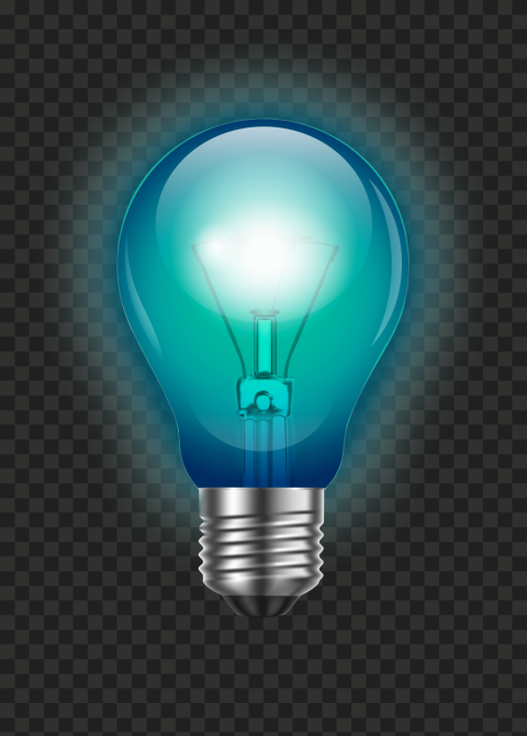 HD Glowing Bulb Blue Light PNG | Citypng