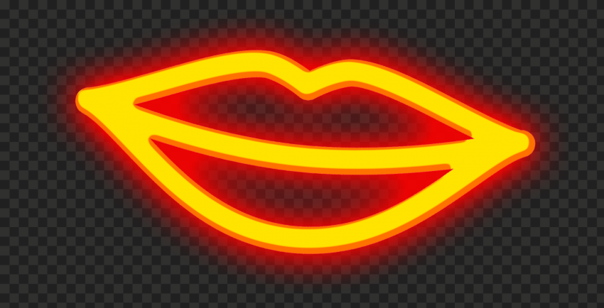 HD Glowing Lips Neon Transparent PNG | Citypng