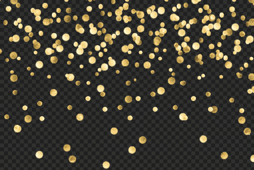 HD Gold Confetti Party Christmas PNG | Citypng