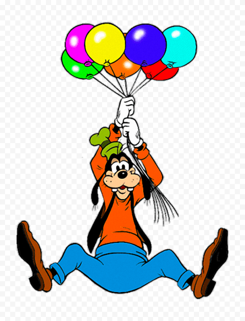 HD Goofy Holding Balloons Transparent PNG | Citypng