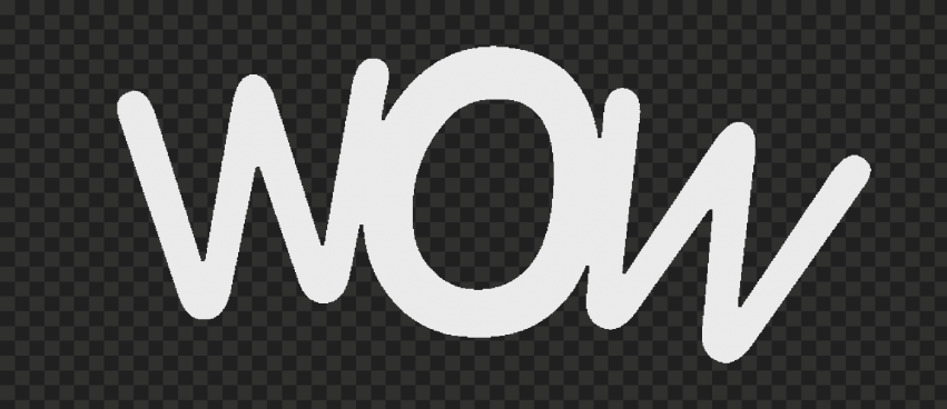HD Gray Wow Word Expression Transparent PNG | Citypng