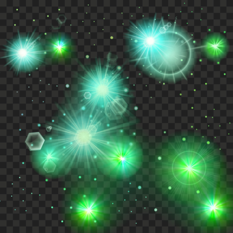HD Green & Blue Spark Glow Effect PNG | Citypng