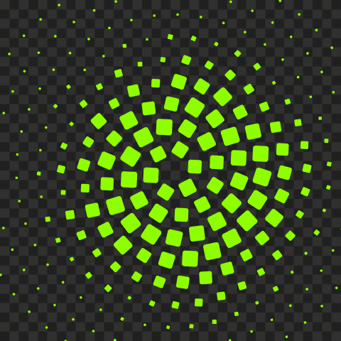 HD Green Circular Halftone Square Pattern PNG | Citypng