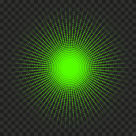 HD Green Dots Halftone Circular Transparent Background | Citypng