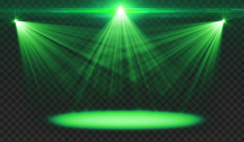 HD Green Glow Stage Spotlights Lighting PNG | Citypng