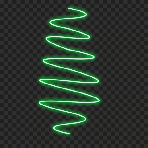 HD Green Lime Curve Neon Zig Zag Line PNG | Citypng