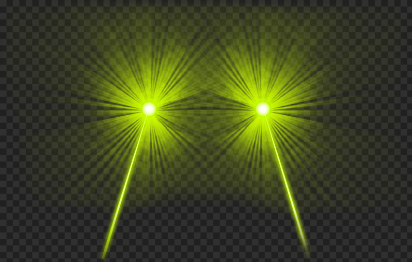 HD Green Lime Lazer Eyes Flare Effect Front View PNG | Citypng
