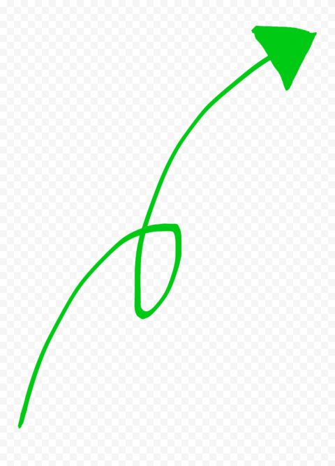 HD Green Line Art Drawn Arrow Pointing Left PNG | Citypng