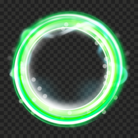 HD Green Luminous Glowing Light Circle Ring PNG | Citypng