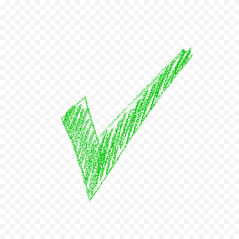 HD Green Sketch Hand Drawn Tick Check Mark Icon Transparent PNG | Citypng