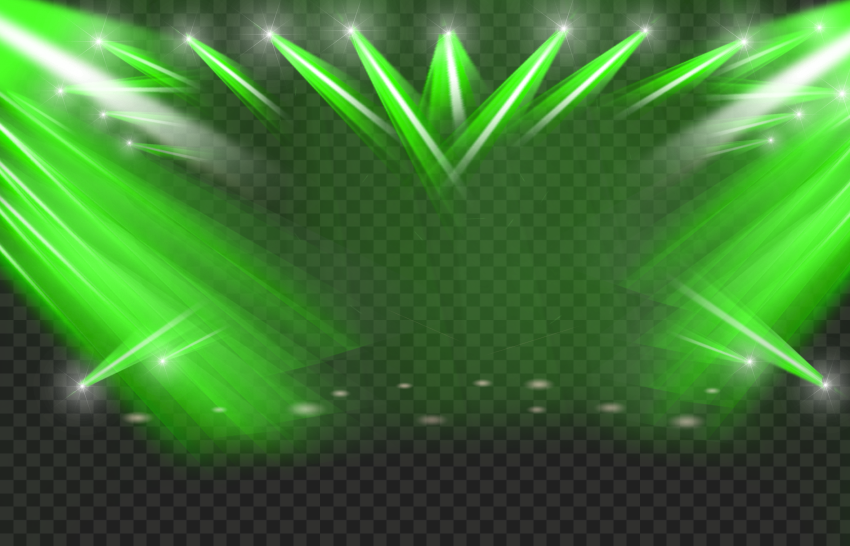 HD Green Stage Light Spots Effect PNG | Citypng