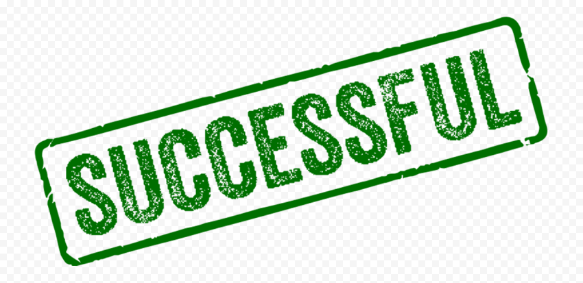 HD Green Successful Rectangle Stamp PNG | Citypng