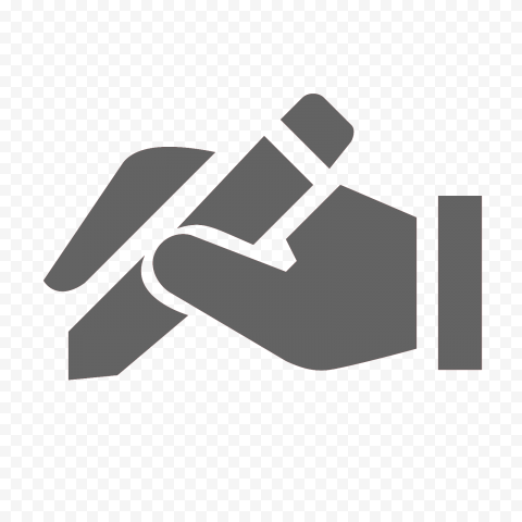 HD Grey Pencil on Hand Icon PNG | Citypng