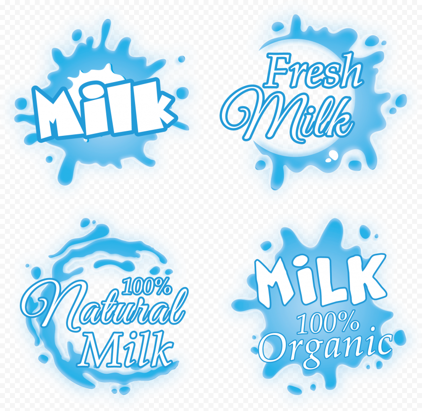 HD Group Of Blue Milk Logos PNG | Citypng