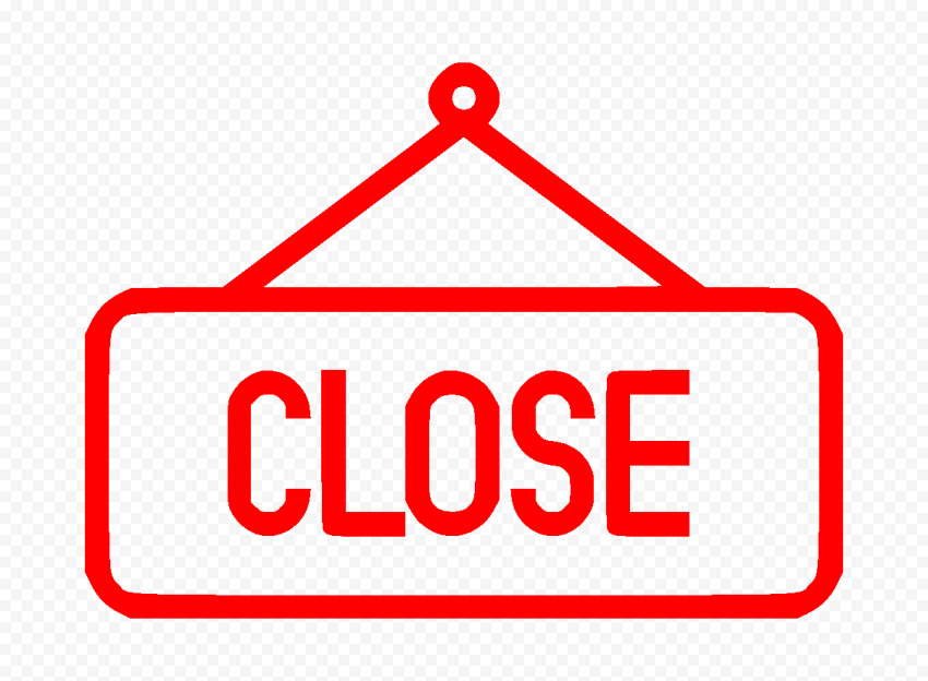 HD Hanging Close Door Blue Sign Transparent Background | Citypng