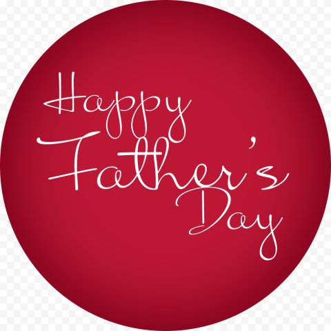 HD Happy Father's Day Red Round Logo Transparent Background | Citypng